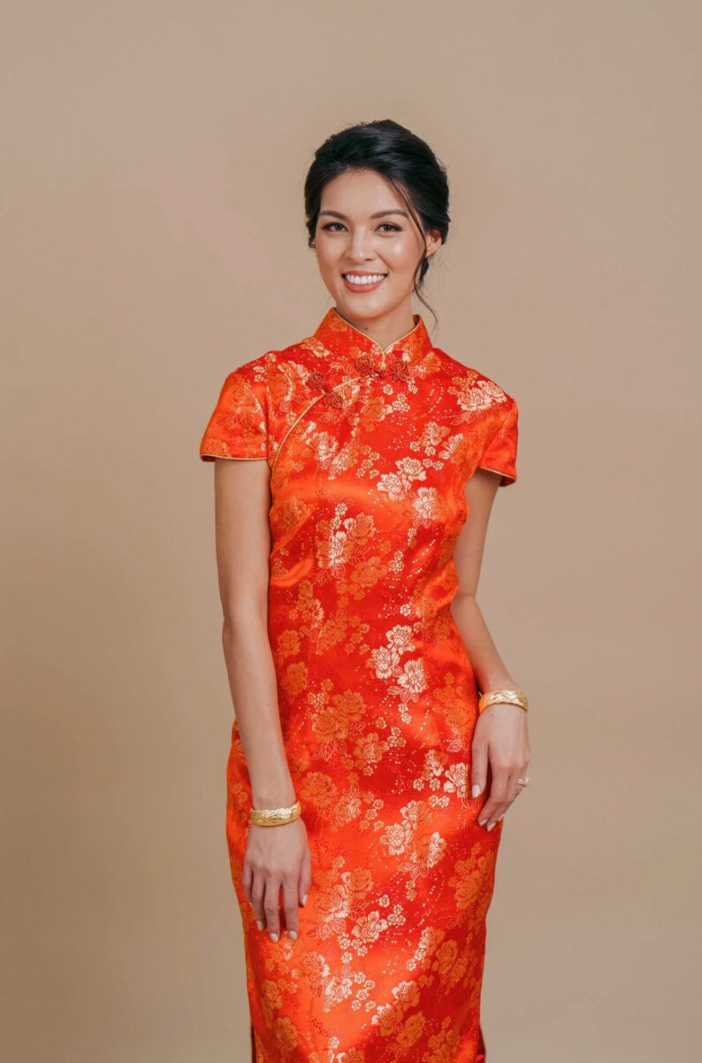 Custom Red Cheongsam | Red Cheongsam Wedding Dress | Custom Qipao ...