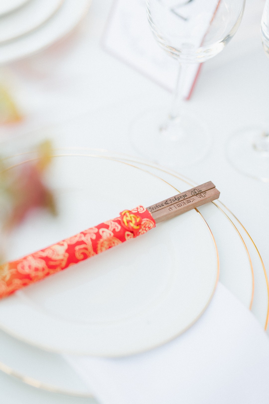 Personalized Chopsticks With Silk Pouch | Custom Chopsticks | Wooden ...
