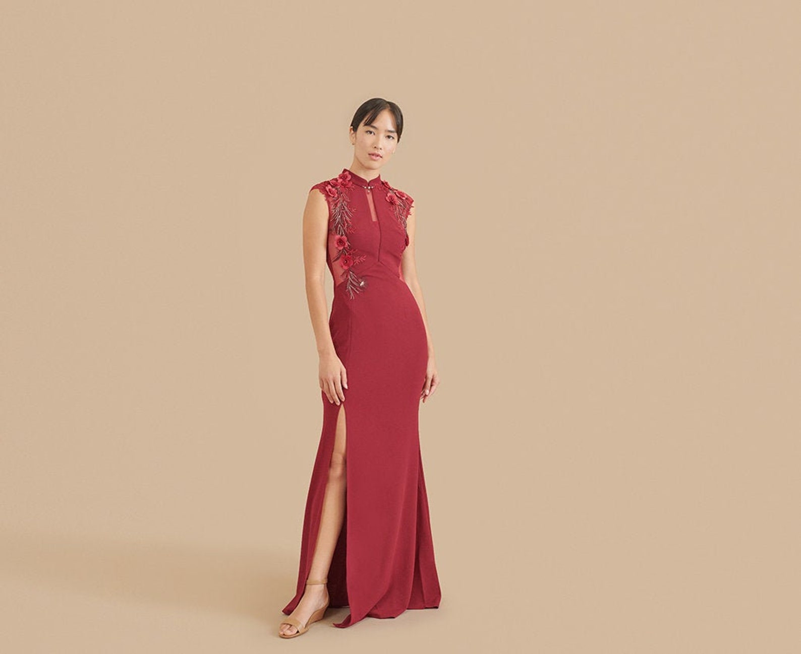 Custom Modern Red Cheongsam | Cheongsam Dress | Custom Qipao | Chinese ...
