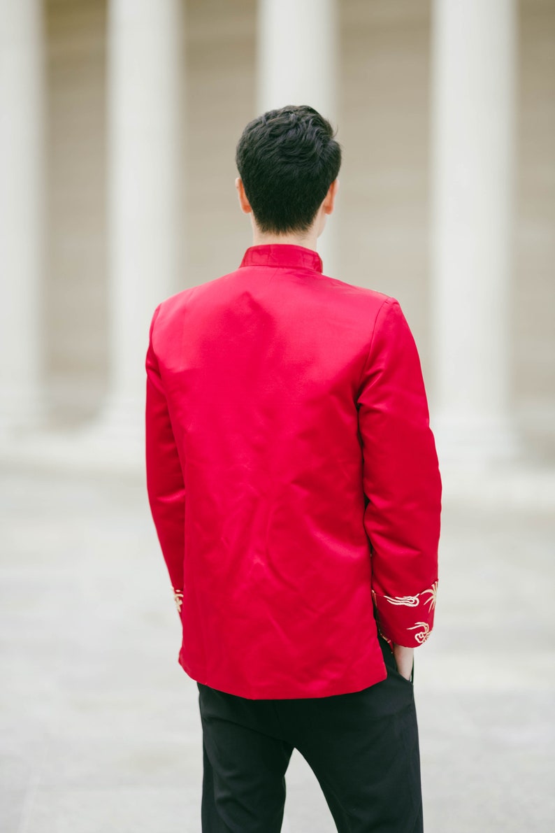 Chinese Wedding Groom Outfit | Chinese Changshan | Male Chinese Wedding ...