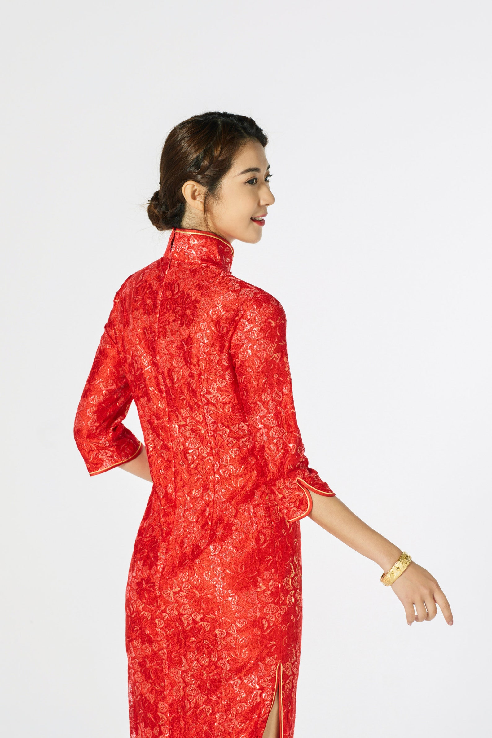 Modern Red & Gold Cheongsam | Chinese Wedding Dress | Cheongsam Qipao ...
