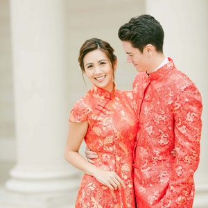 Custom Modern Brocade Cheongsam | A-line Cheongsam | Contemporary Qipao ...