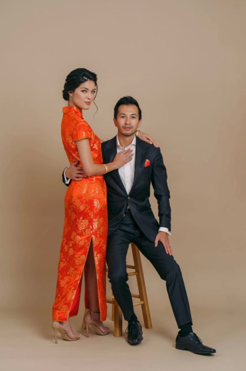 Custom Red Cheongsam | Red Cheongsam Wedding Dress | Custom Qipao ...