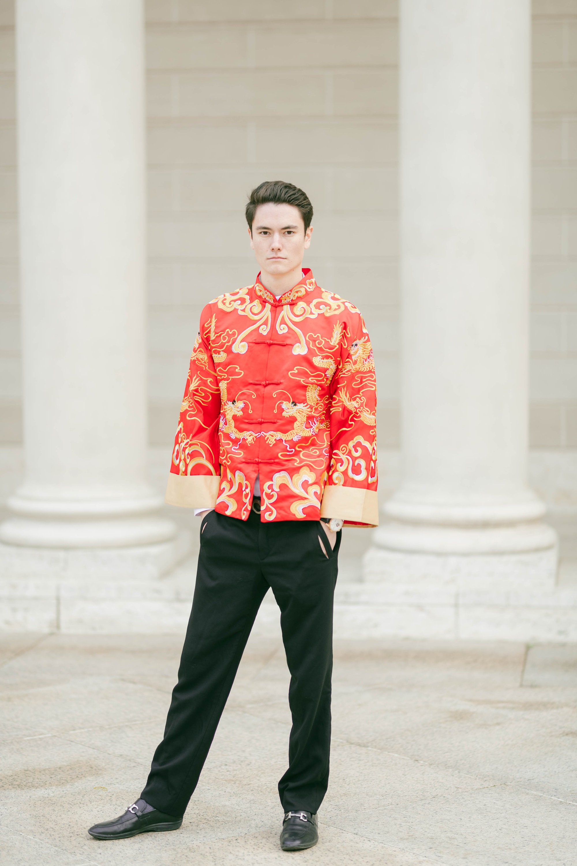 Chinese Wedding Groom Outfit Chinese Changshan Male | Etsy