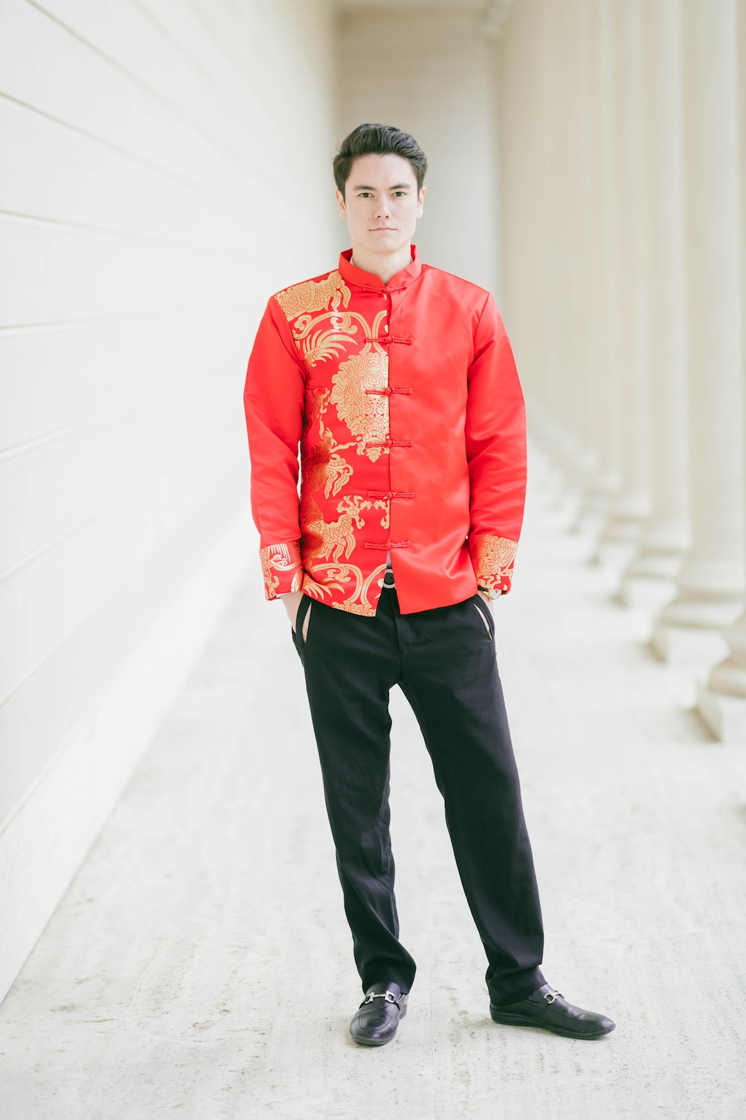 Custom Chinese Changshan | Male Chinese Wedding Jacket | Male Cheongsam ...