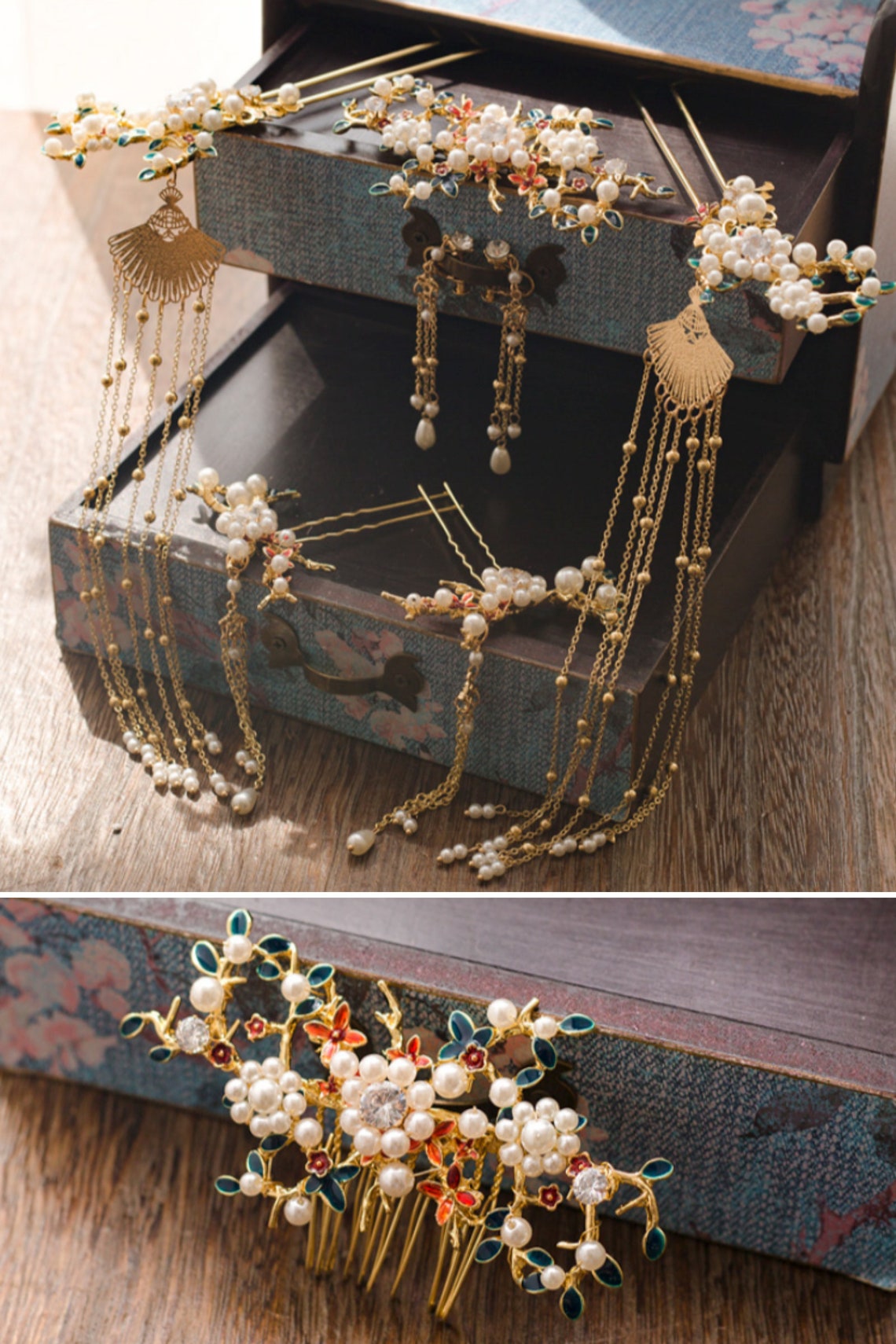Chinese Wedding Hairpin Set | Chinese Bridal Hairclip | Chinese ...