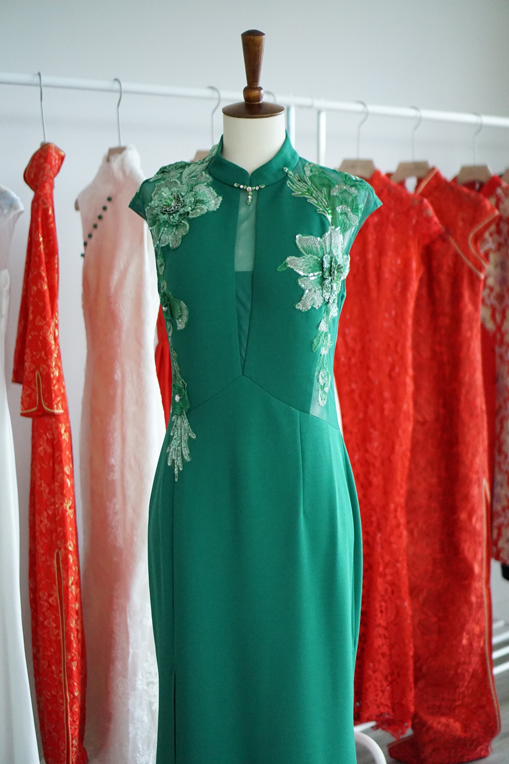 Custom Modern Red Cheongsam Cheongsam Dress Custom Qipao | Etsy