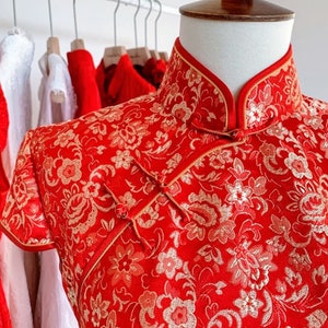 Custom Modern Brocade Cheongsam | A-line Cheongsam | Contemporary Qipao ...