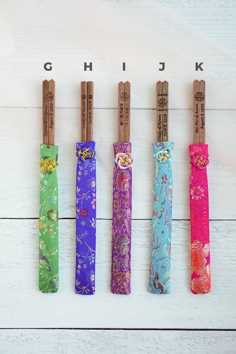 Personalized Chopsticks With Silk Pouch | Engraved Chopsticks | Chinese ...