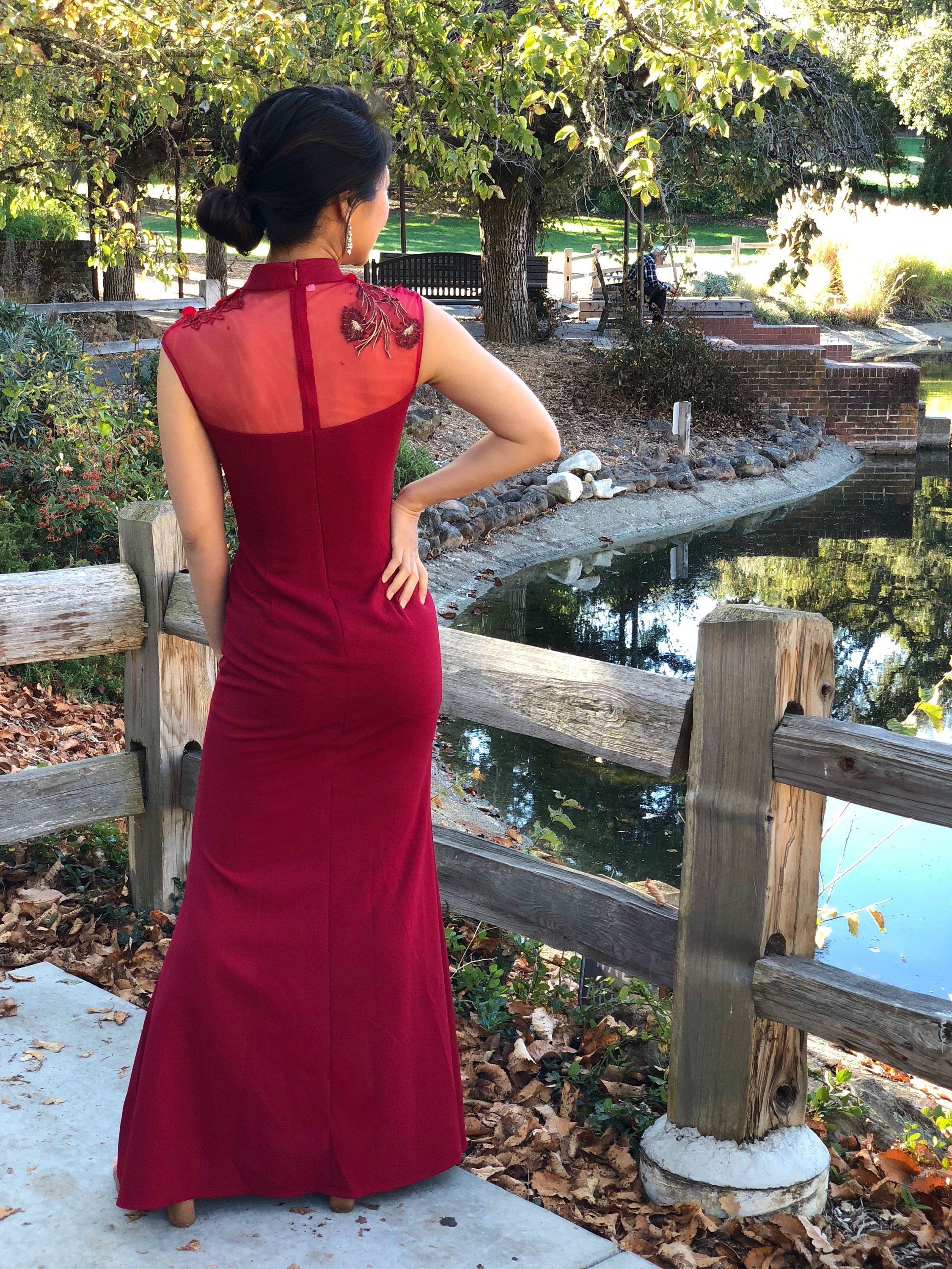 Custom Modern Red Cheongsam | Cheongsam Dress | Custom Qipao | Chinese ...