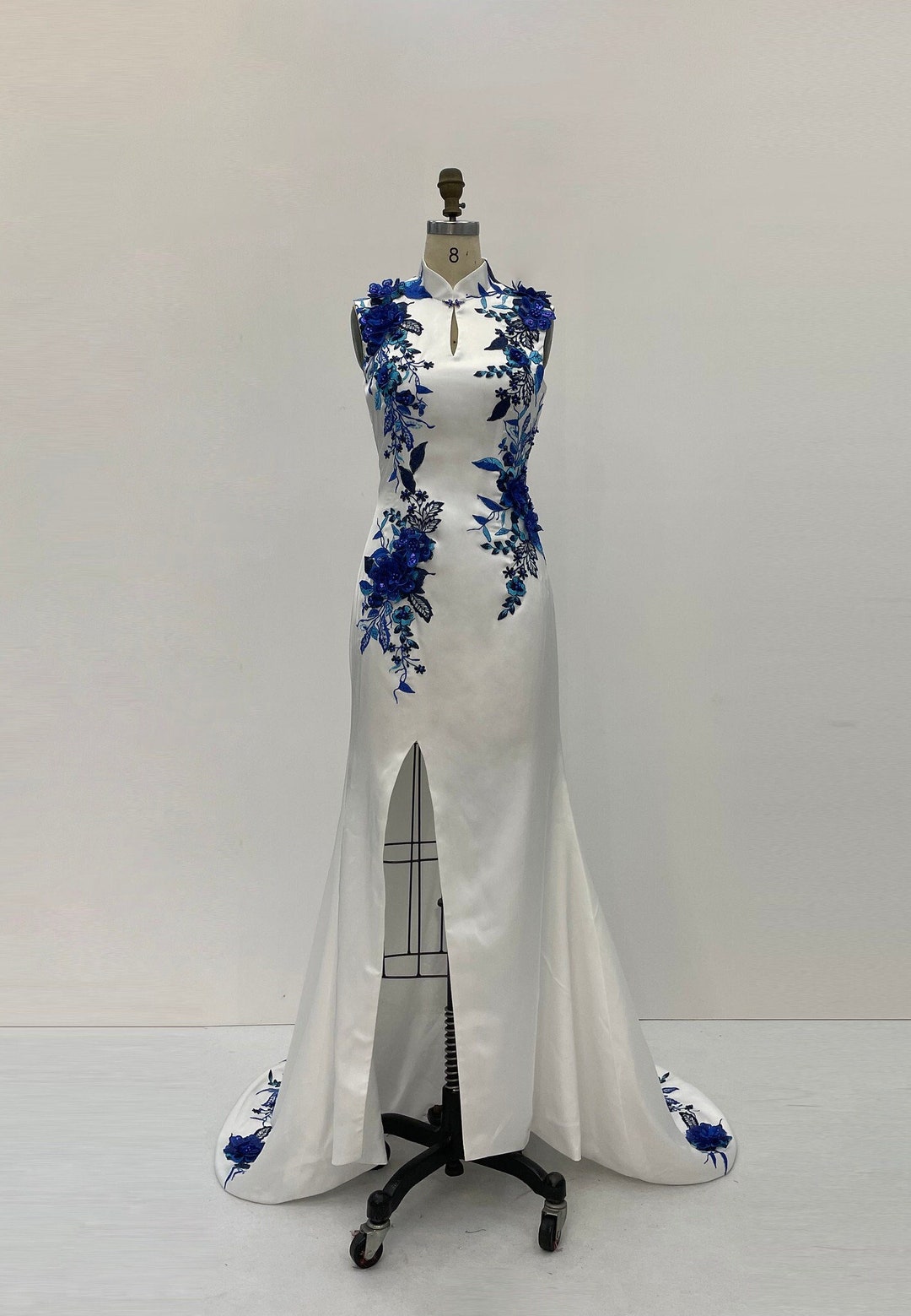 Custom Cheongsam Dress, Modern Qipao Dress, White Chinese Wedding Dress ...