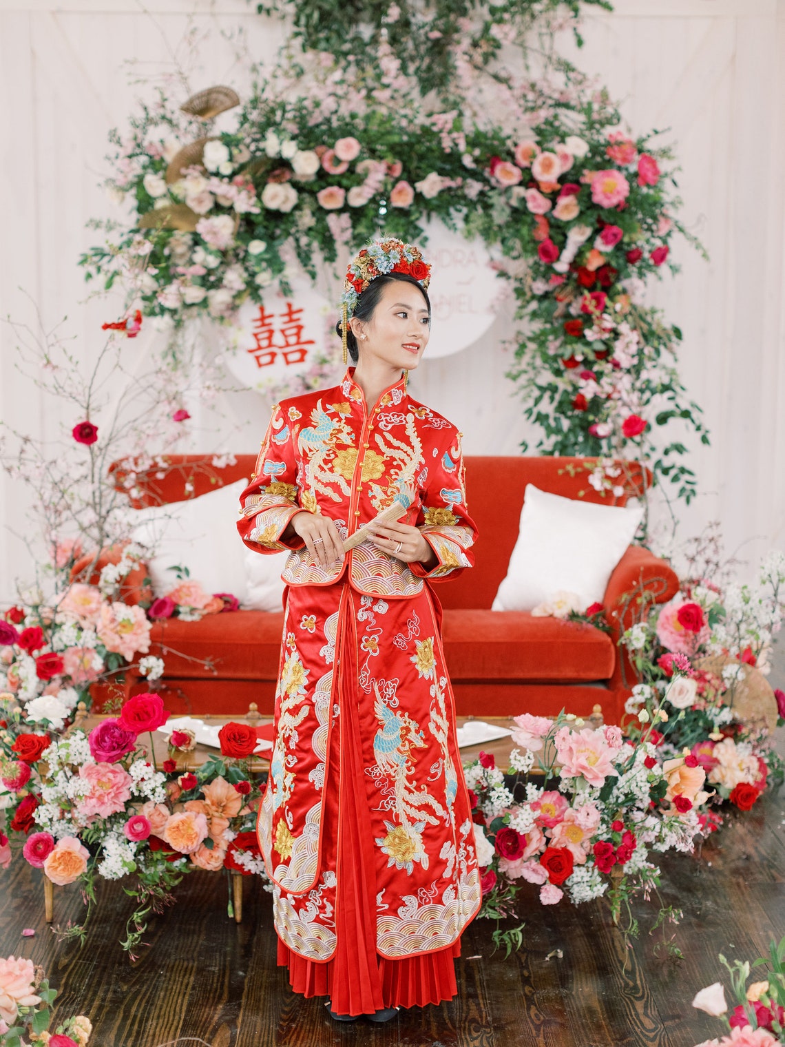 Chinese Traditional Wedding Dress | Red Qun Kwa | Qun Kua | Chinese ...