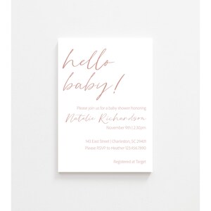 Editable Baby Shower Invitation, Hello Baby, Custom Invitation, Digital ...