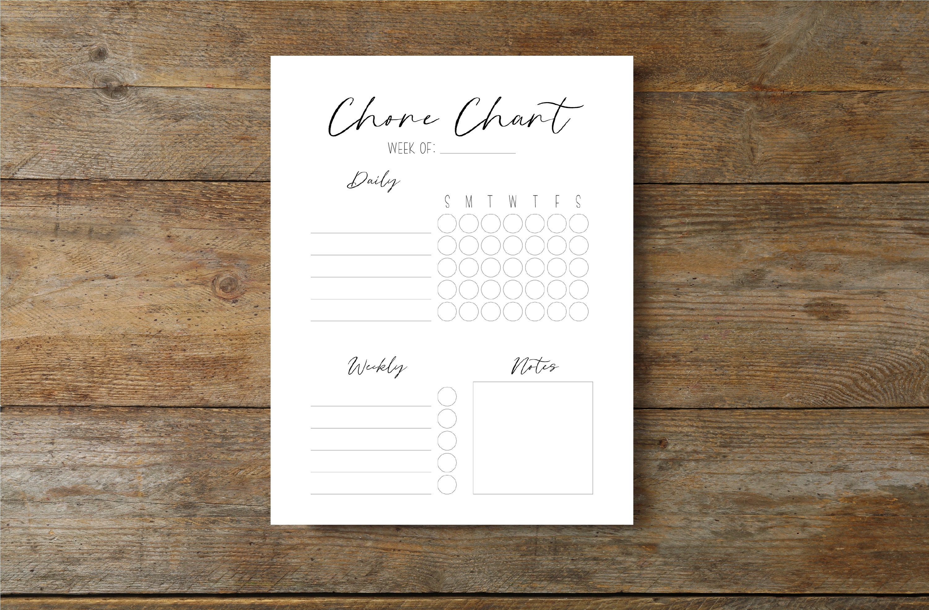 Printable Chore Chart - Etsy
