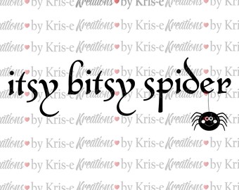 Itsy Bitsy Spider Svg - Etsy UK