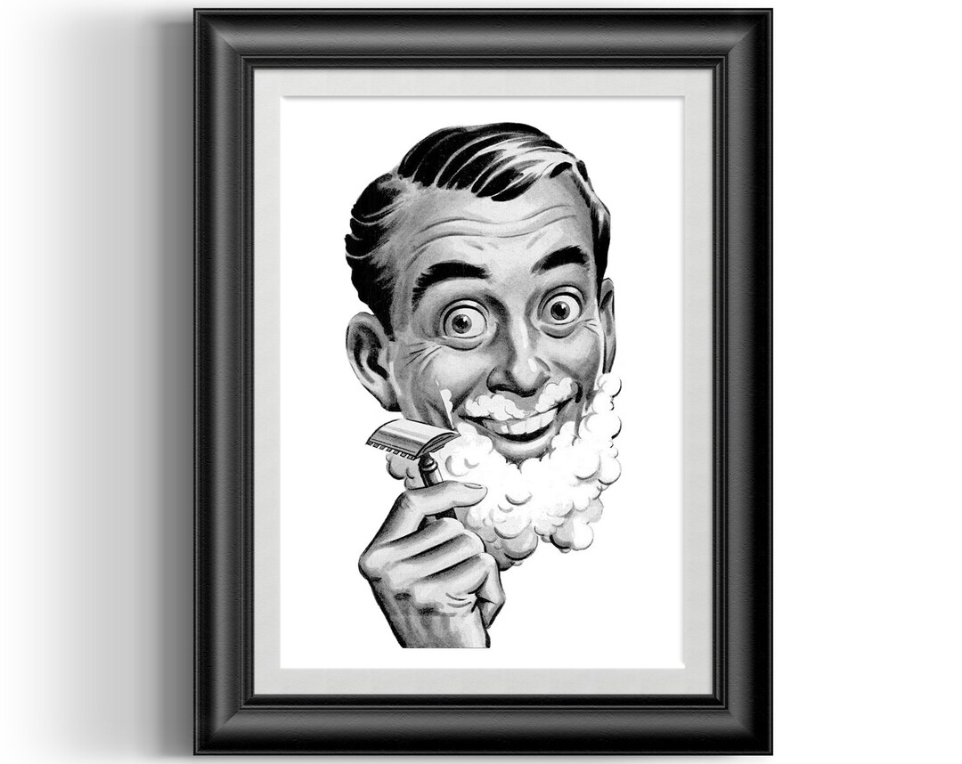 Listerine Shaving Cream Advert Poster Print. Another Happy Wet Shaver ...