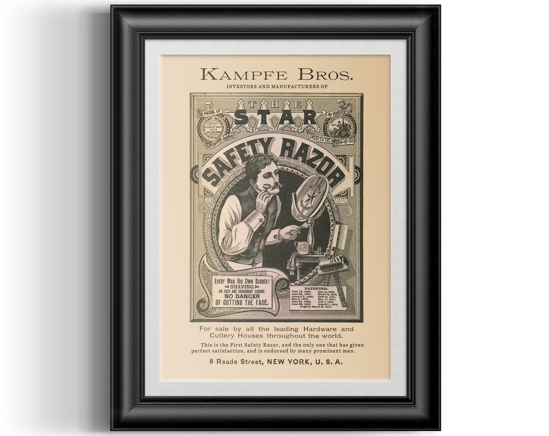 Kampfe Bros Star Safety Razor Poster Print, Remastered and Cleaned ...
