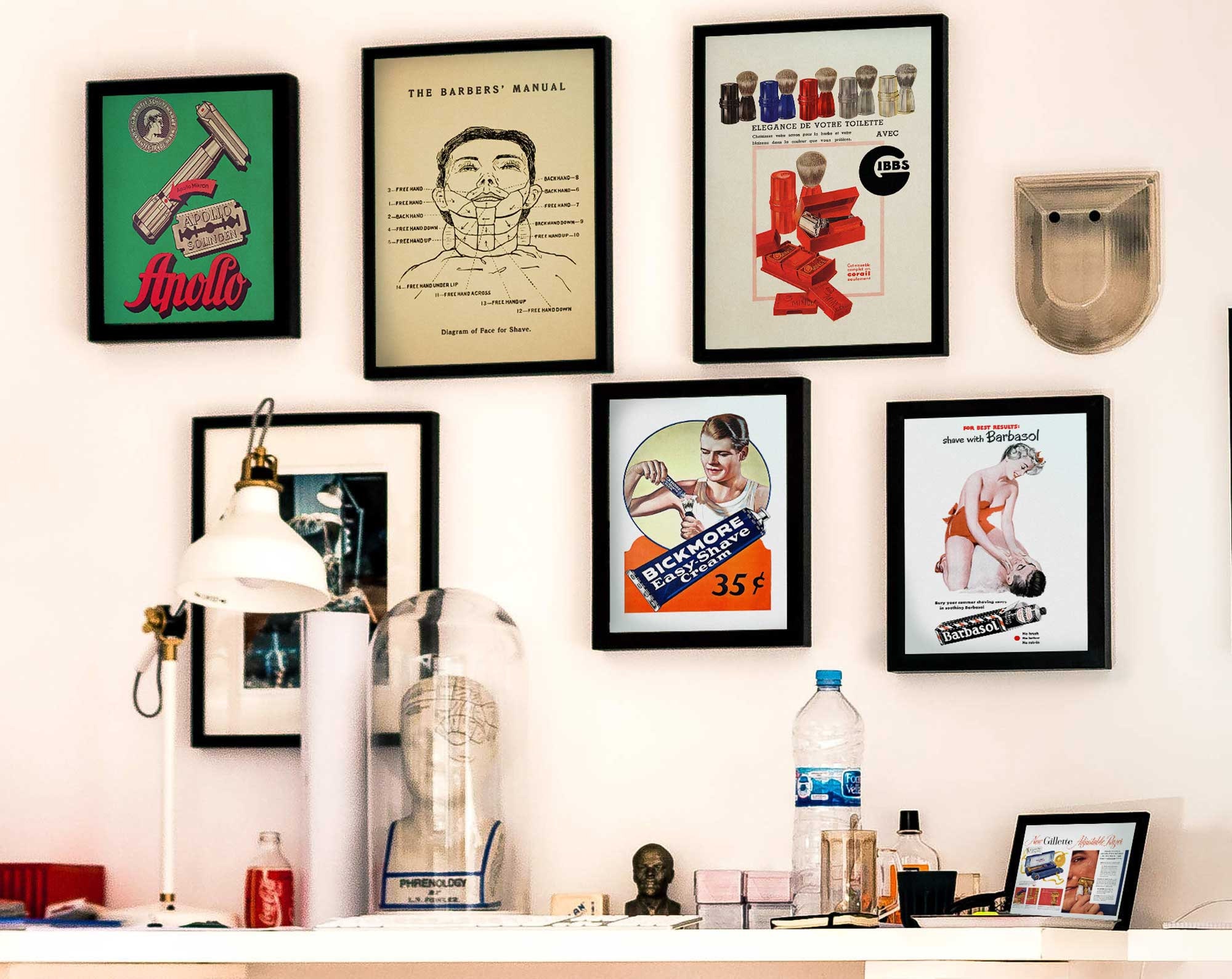 Vintage Gibbs adjustable razor advert reproduction poster | Etsy