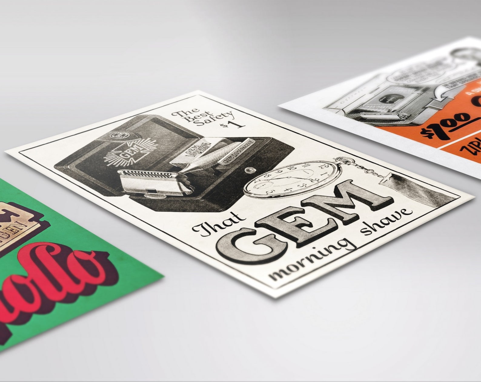 Gem Damaskeene Retro Single Edge Razor Advert Art Print - Etsy