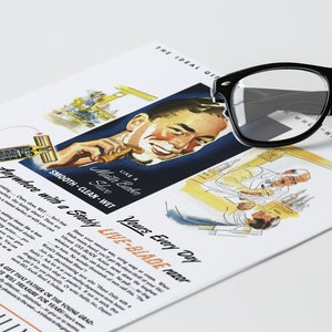 Vintage Stahly Live Blade Safety Razor Magazine Advert Retro Poster ...