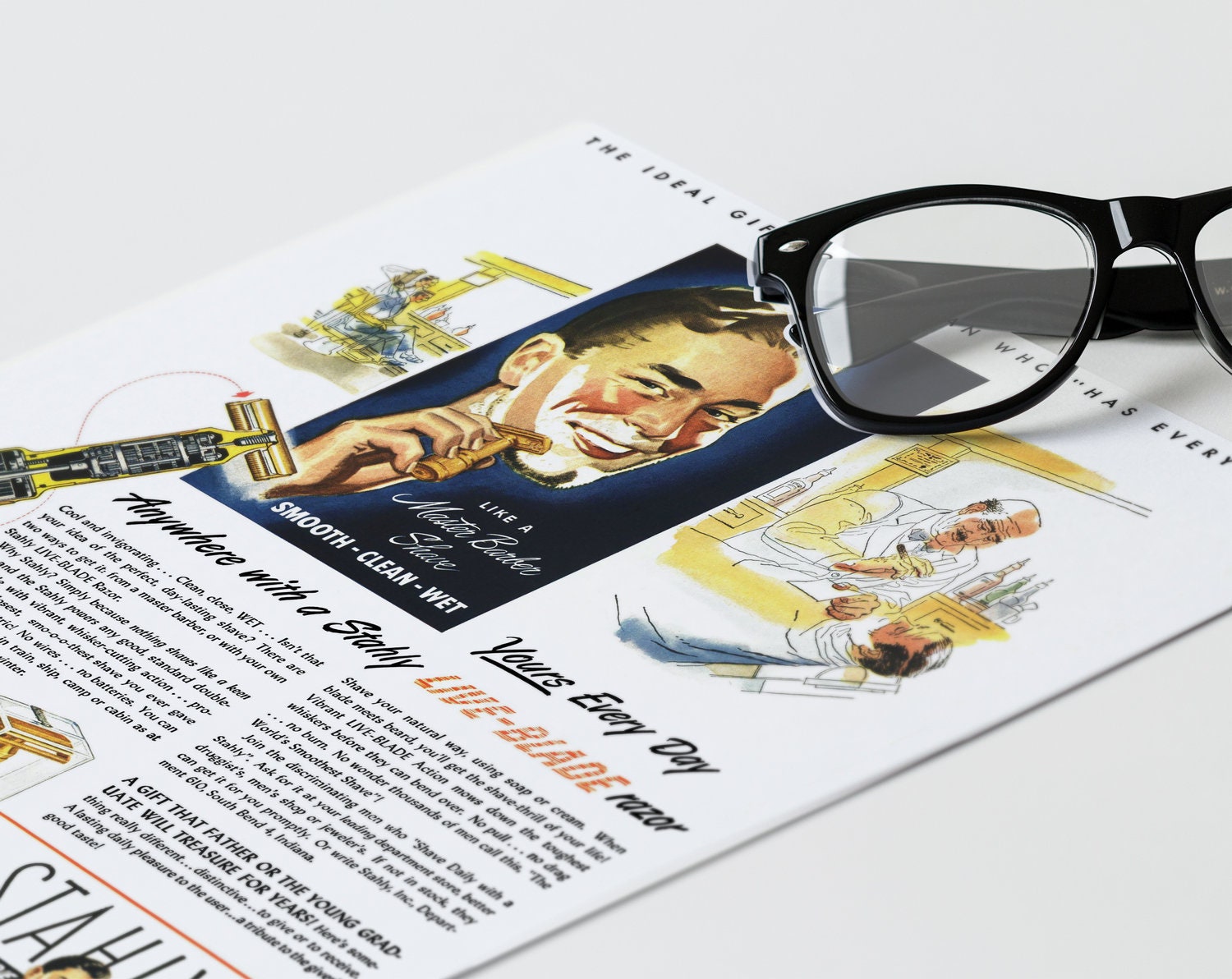 Vintage Stahly Live Blade Safety Razor Magazine Advert Retro | Etsy