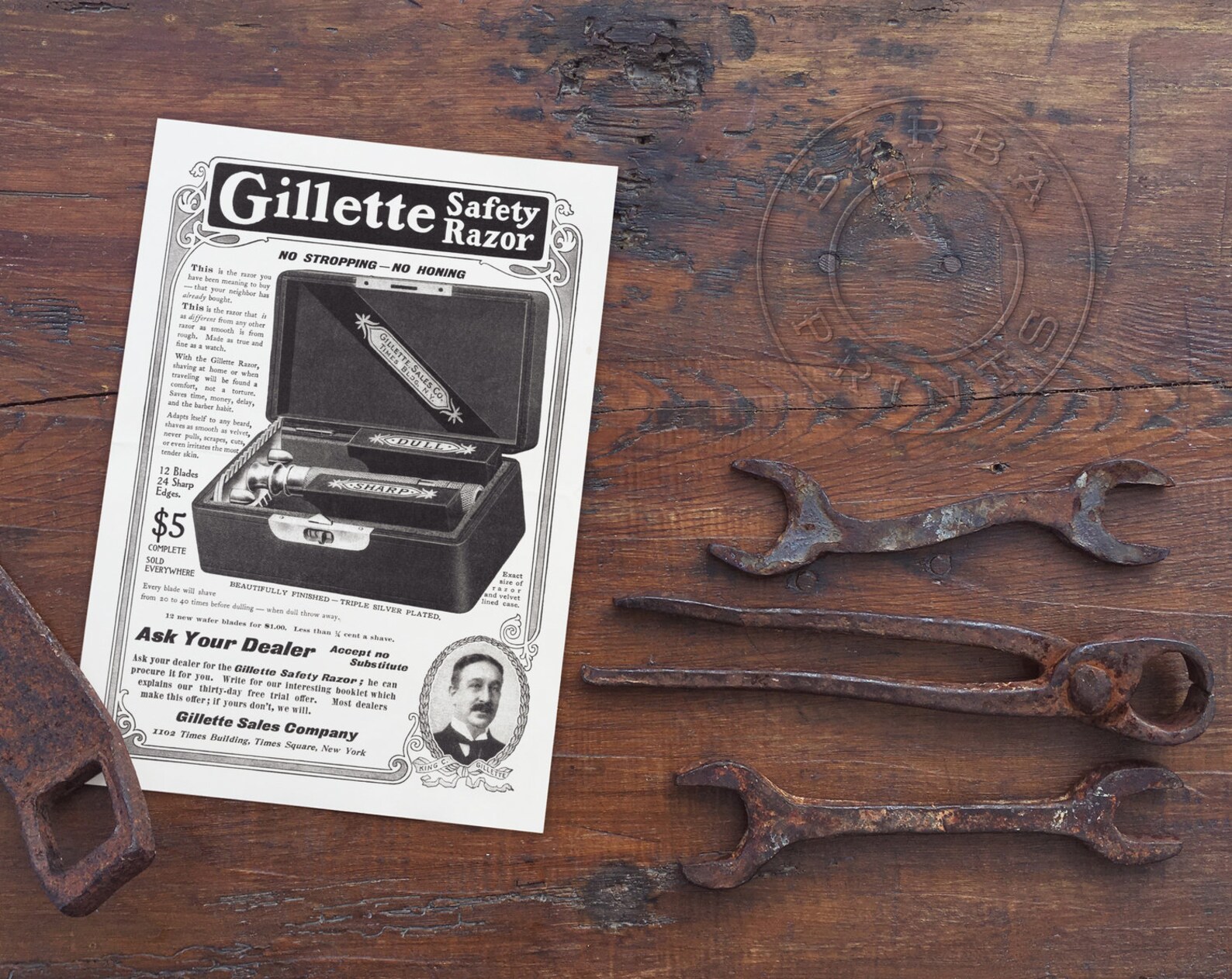 Vintage Gillette Double Ring Safety Razor Magazine Advert - Etsy