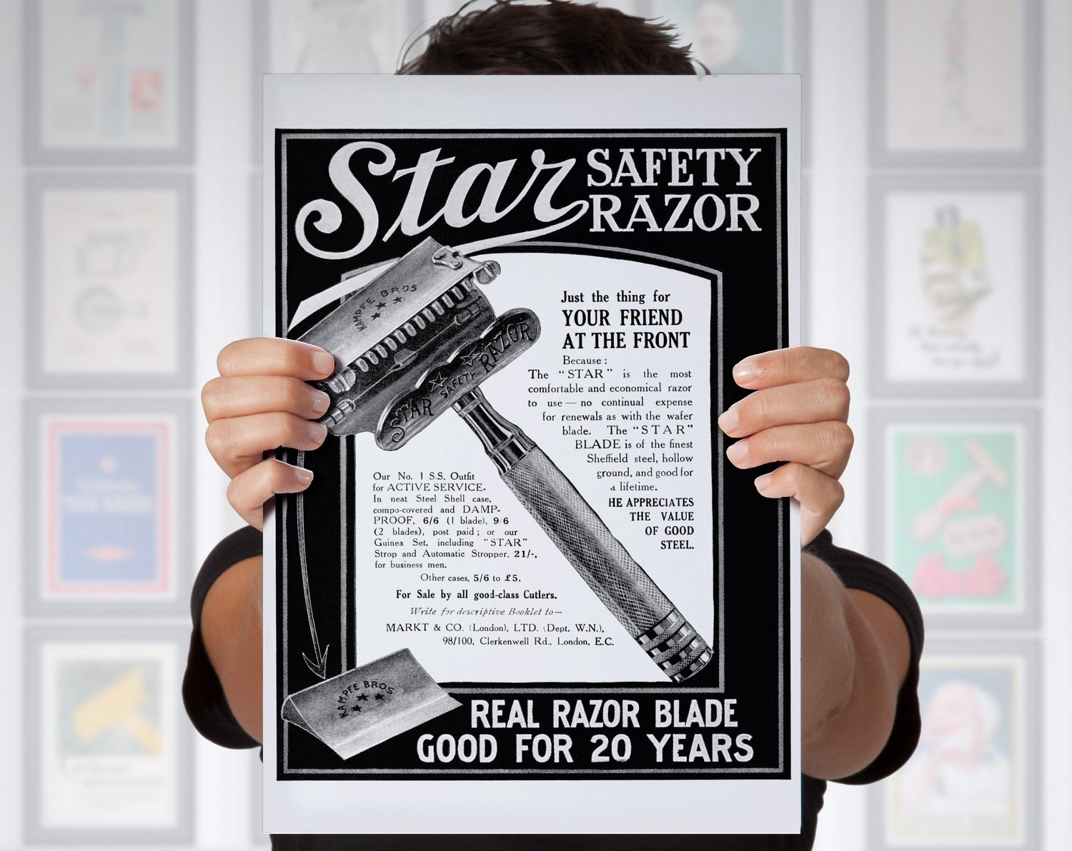 Star Safety Razor Lather Catcher Print Remastered and Cleaned - Etsy
