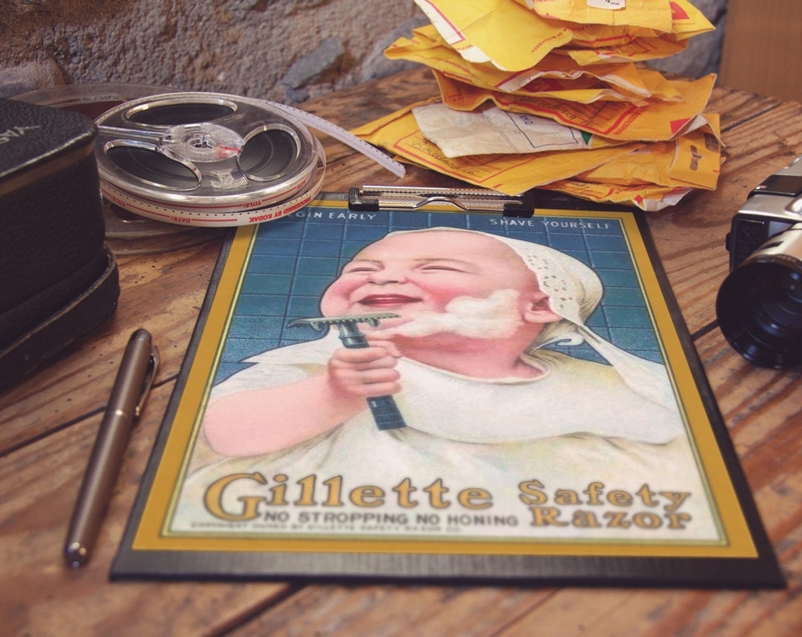 Gillette Baby Single Ring Safety Razor Print begin | Etsy