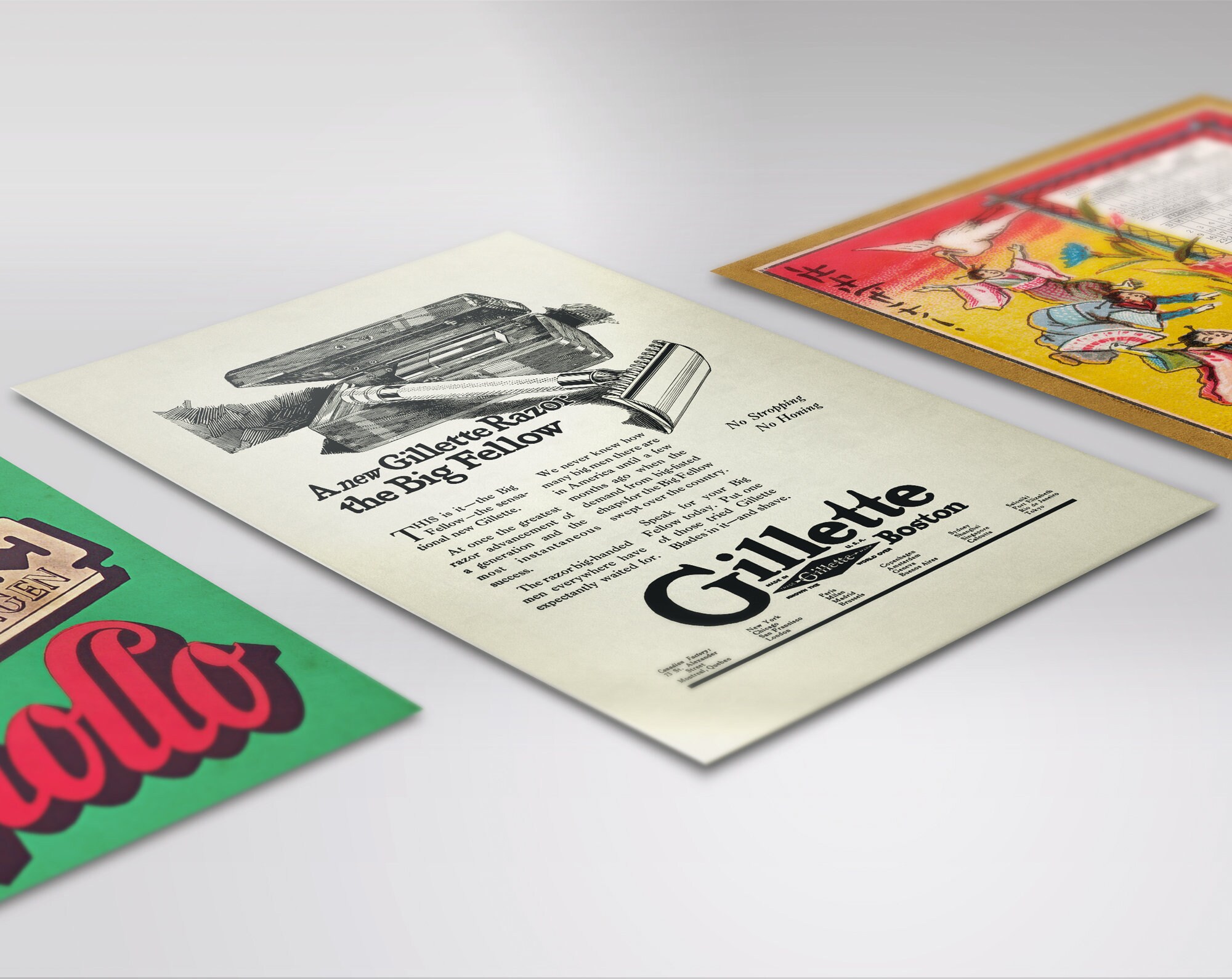 1920s Gillette New Improved Big Fellow Safety Razor Newspaper - Etsy