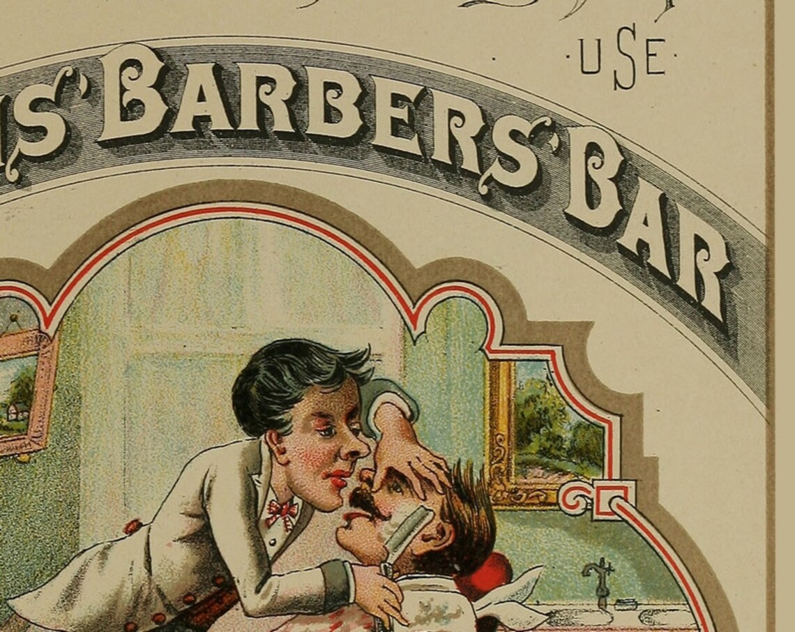 Kochs Barbers Bar Shaving Soap Advert Print, Remastered and Cleaned ...