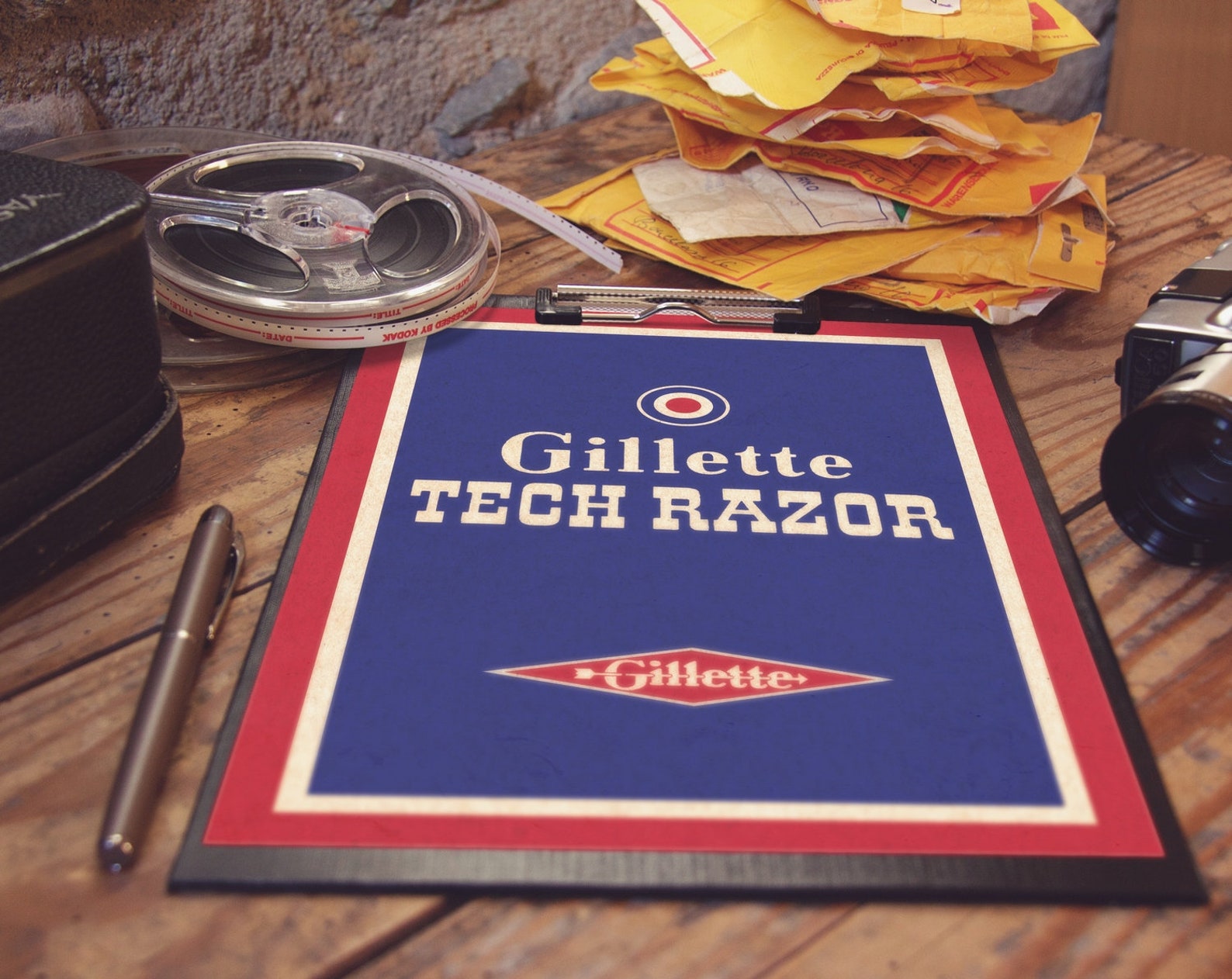 Gillette Tech Razor Poster Print Professionally Remastered Barbershop ...