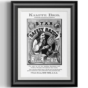 Kampfe Bros Star Safety Razor Poster Print, Remastered and Cleaned ...