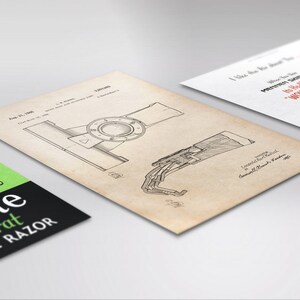 Vintage Schick Adjustable Injector Razor Patent Print, Remastered and ...