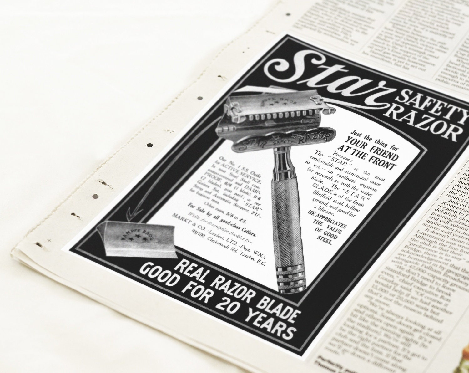 Star Safety Razor Lather Catcher Print Remastered and Cleaned - Etsy
