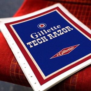 Gillette Tech Razor Poster Print Professionally Remastered Barbershop ...