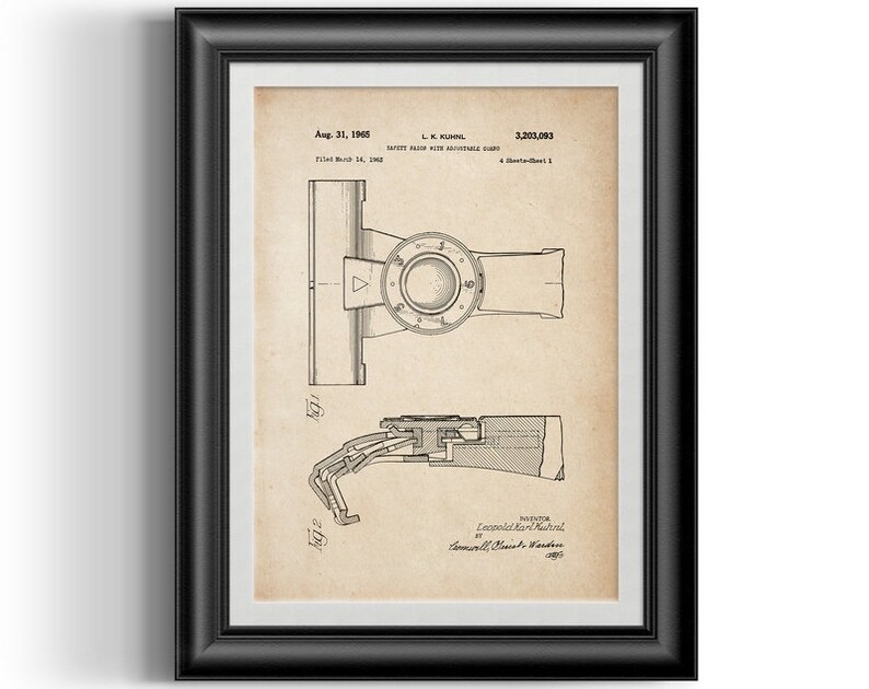 Vintage Schick Adjustable Injector Razor Patent Print - Etsy
