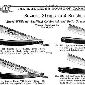 The Mail Order House of Canada Razors, Strops and Brushes Catalogue ...