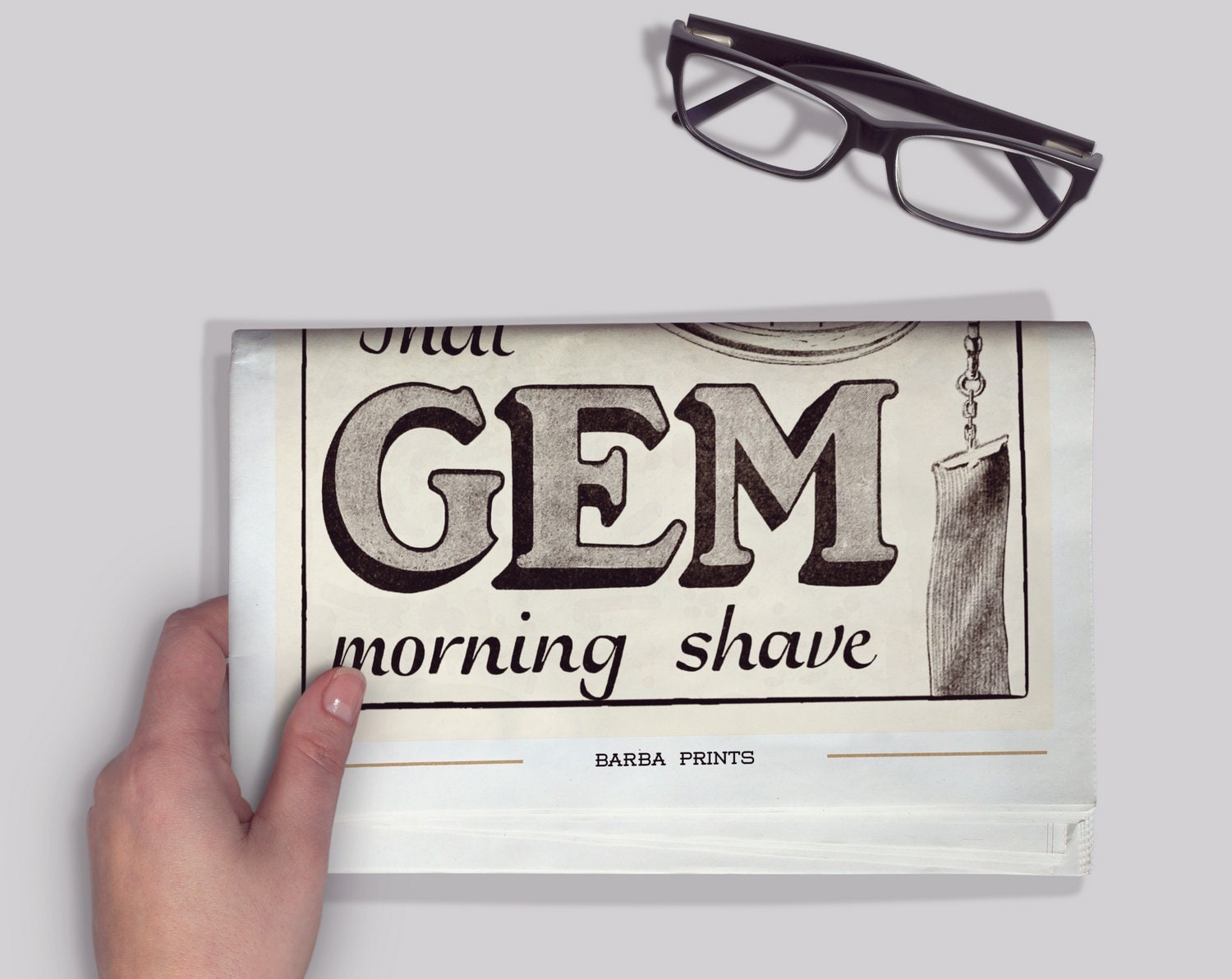 Gem Damaskeene Retro Single Edge Razor Advert Art Print - Etsy