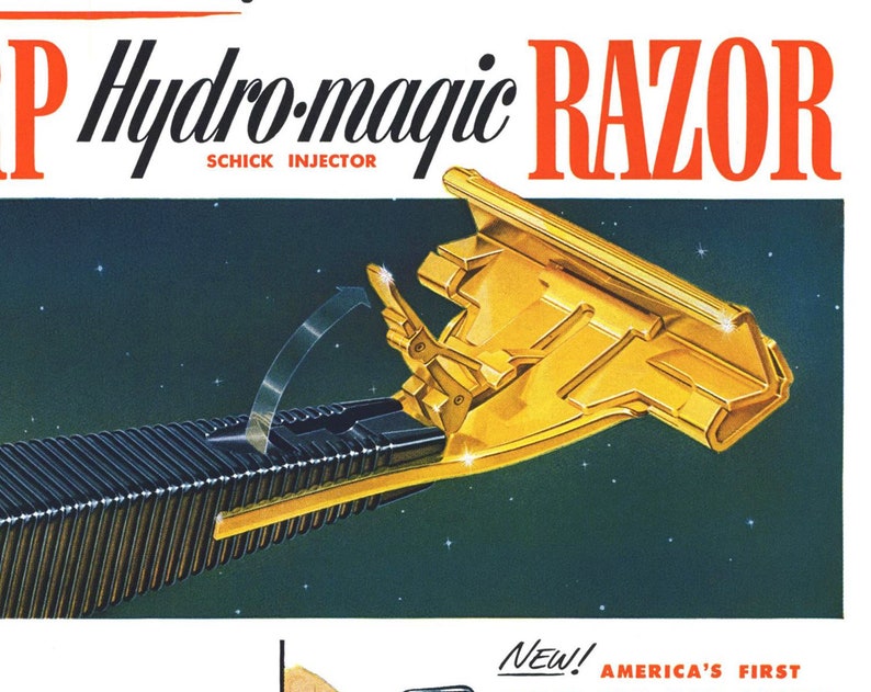 Eversharp Schick Injector Hydro Magic Razor Advert Print - Etsy