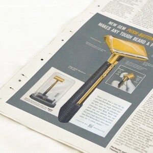 Vintage Gem Push-button Single Edge Safety Razor Advert Print ...