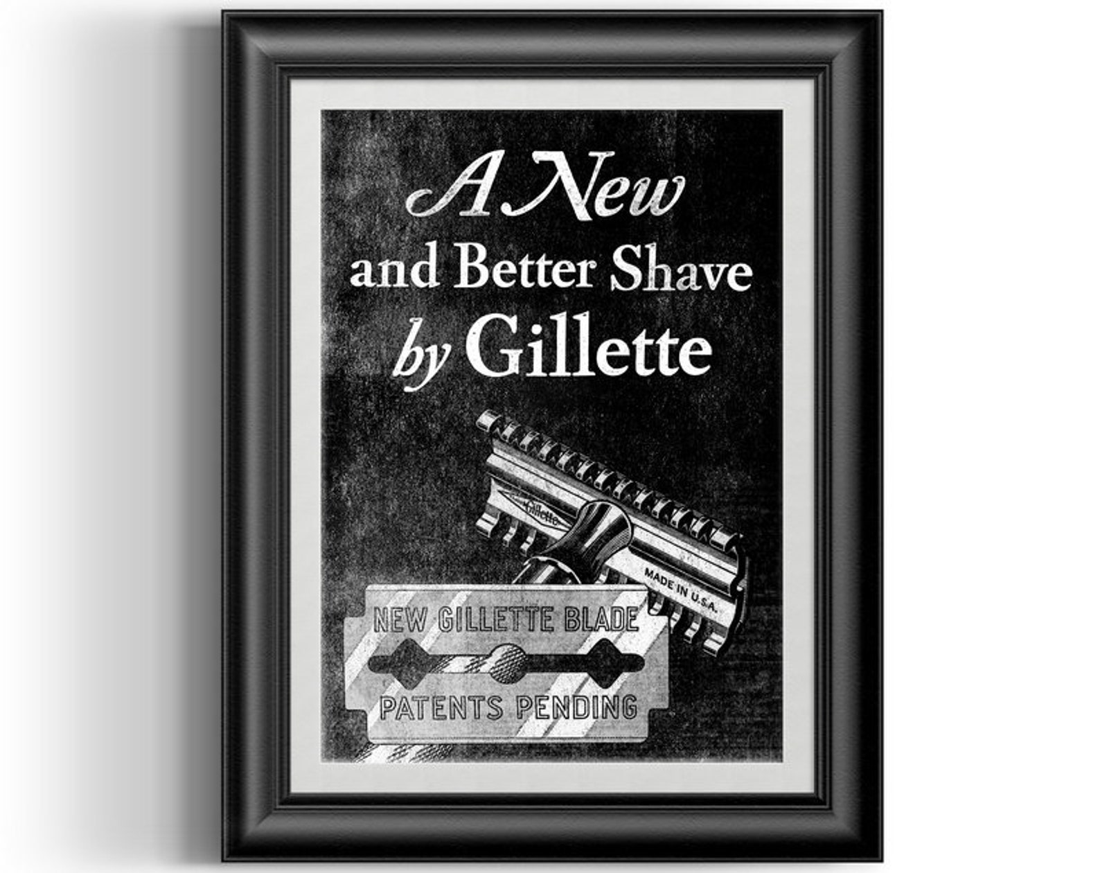 Gillette new Long Comb Razor and Blade Poster - Etsy