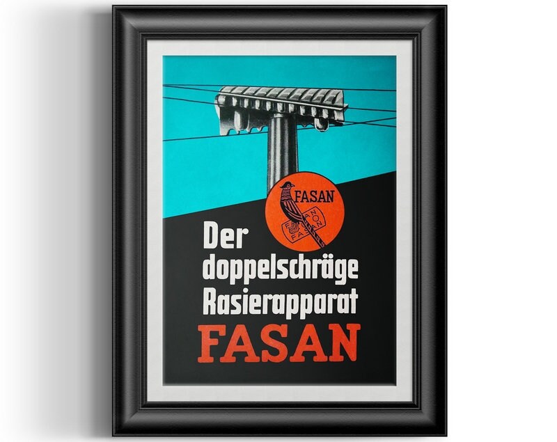 Fasan Slant Razor Poster Print, Professionally Remastered Barbershop ...