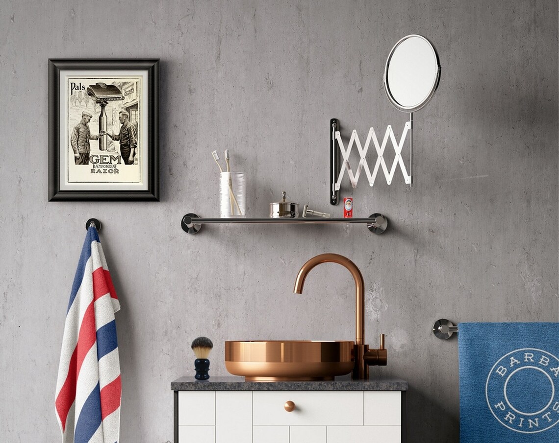 Gem Damaskeene Vintage Razor Poster Art Print Ideal for Barber | Etsy