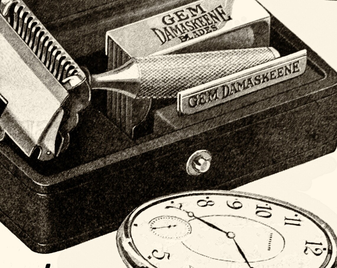 Gem Damaskeene Retro Single Edge Razor Advert Art Print - Etsy