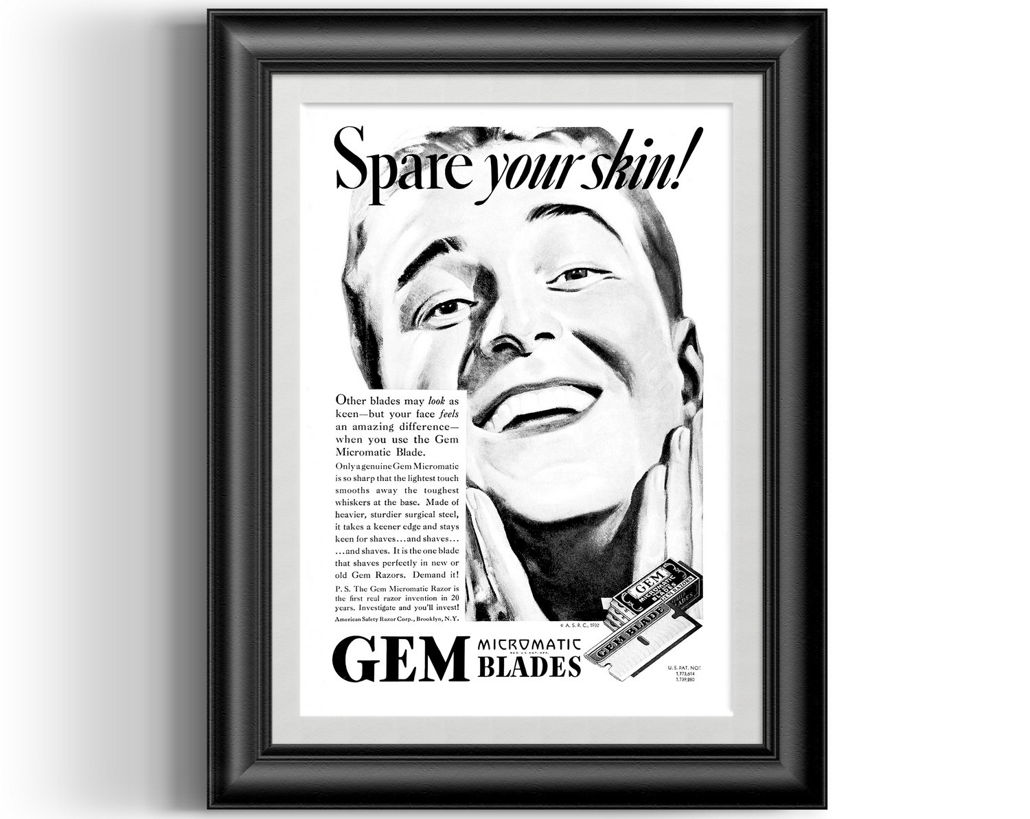 Gem Micromatic Razor Blades Advert Print Remastered and - Etsy