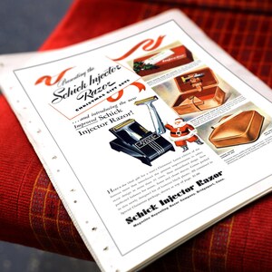 Schick Injector Type F Safety Razor Advert Print, Remastered and ...