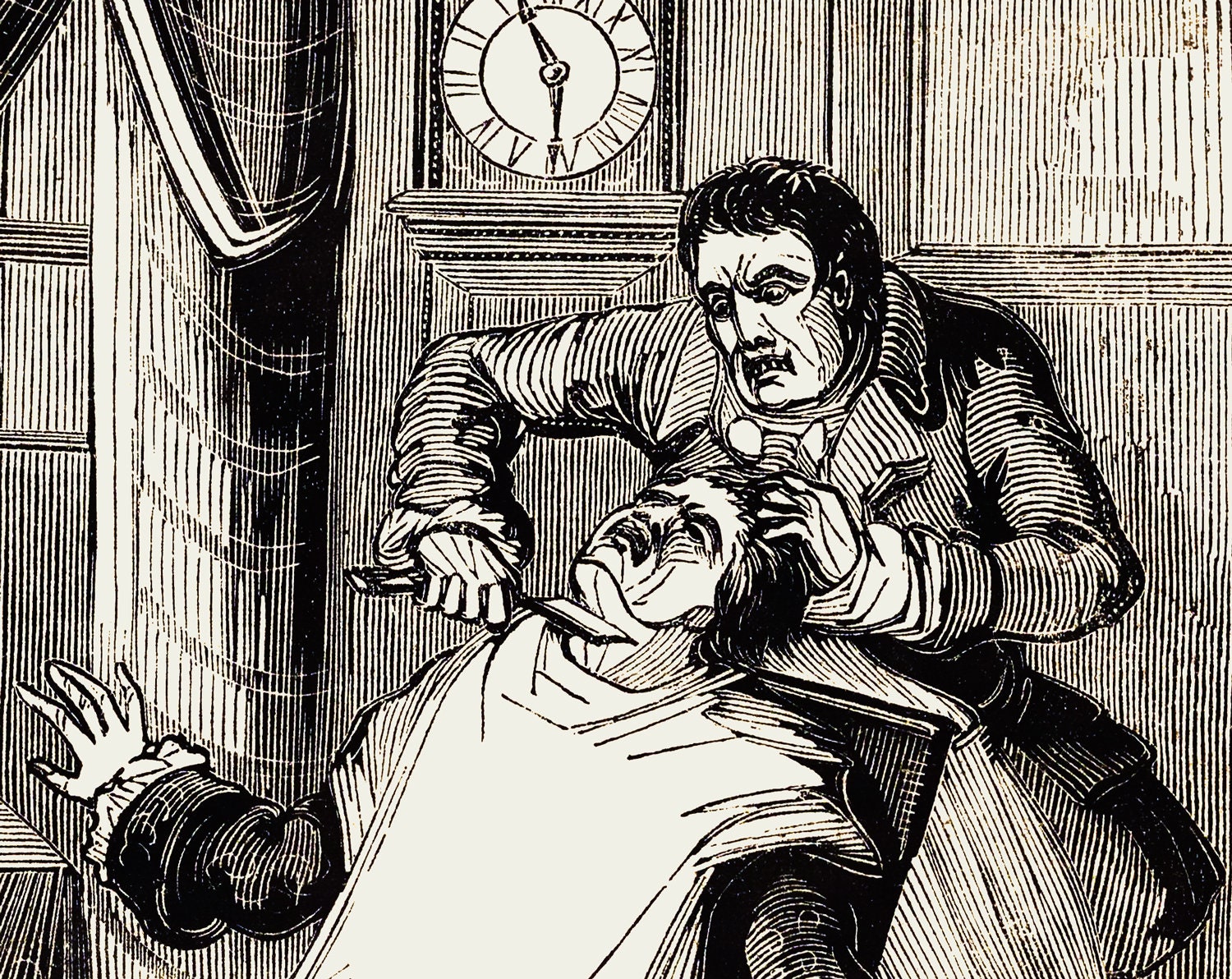 Demon Barber Illustration Print From Vintage 19th Century Book, Perfect ...