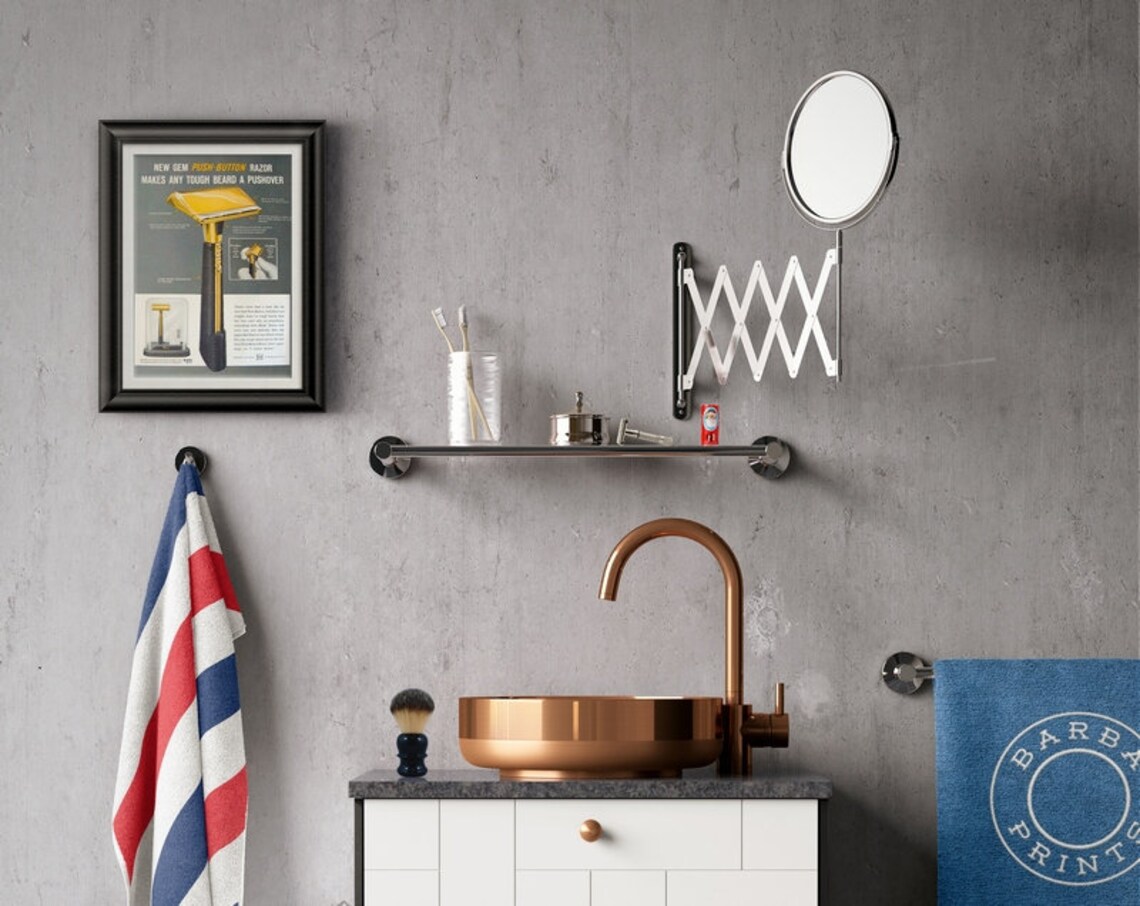 Vintage Gem Push-button Single Edge Safety Razor Advert Print - Etsy