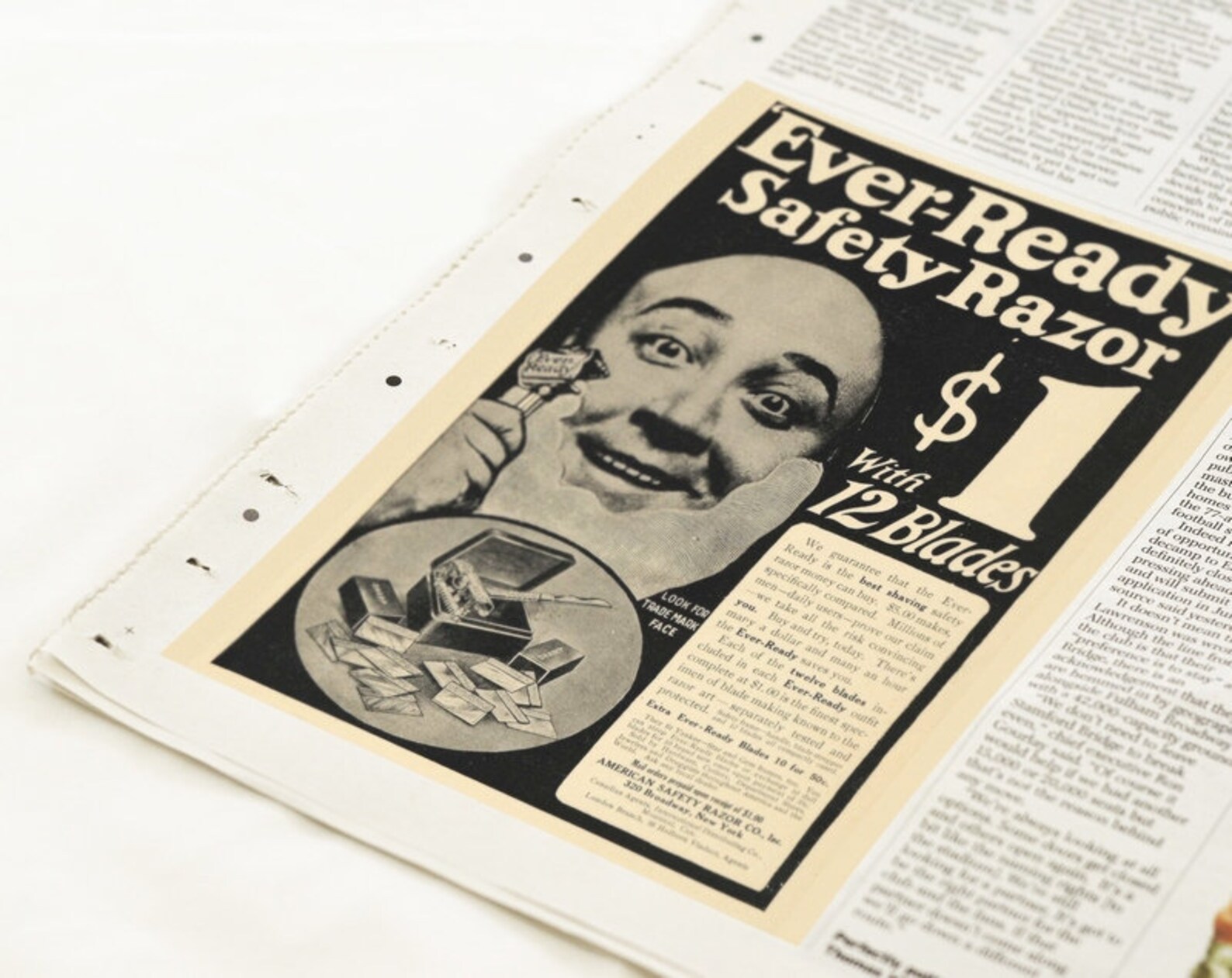 Vintage Ever Ready Lather Catcher Razor Ad Poster Print | Etsy