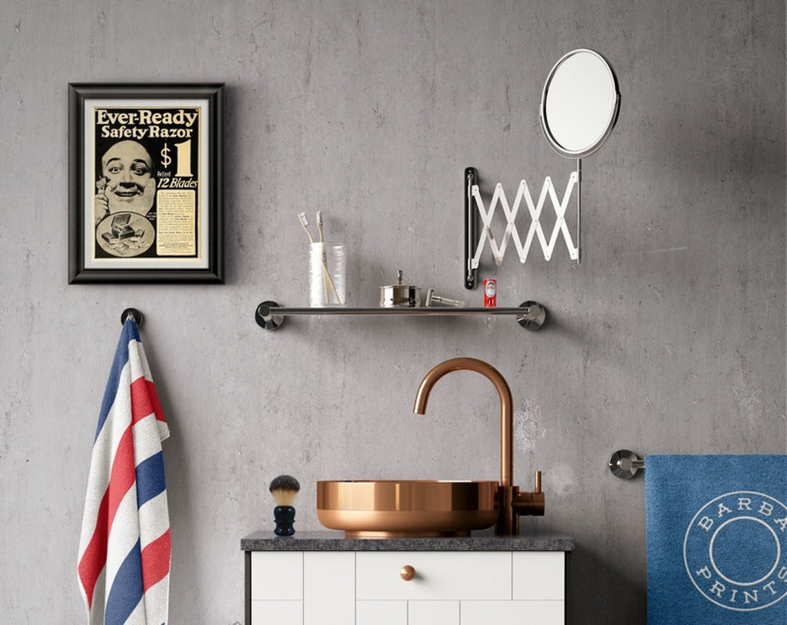 Vintage Ever Ready Lather Catcher Razor Ad Poster Print | Etsy